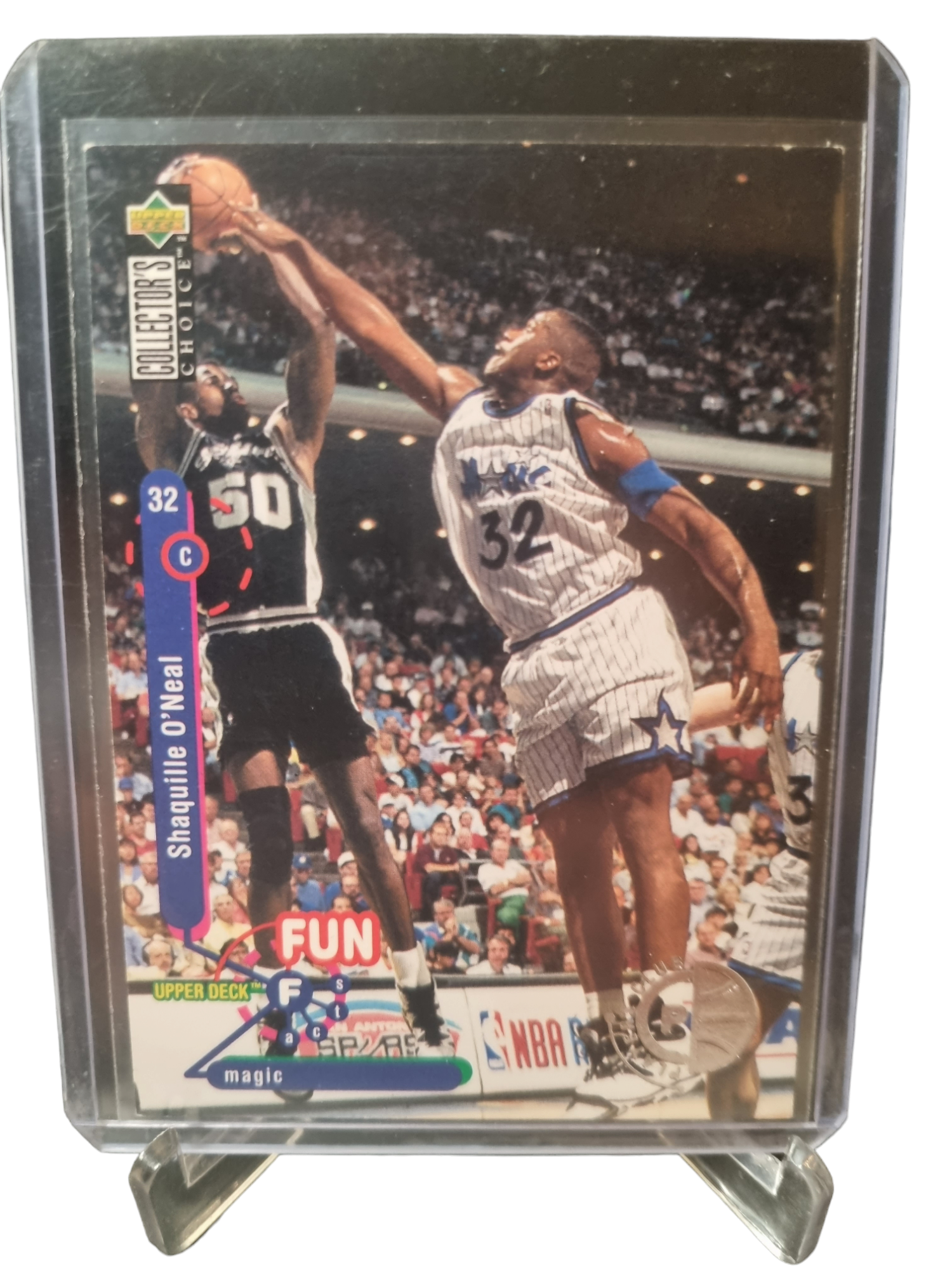 1995 Upper Deck #184 Shaquille O'Neal Fun Facts Players Club Platinum ...